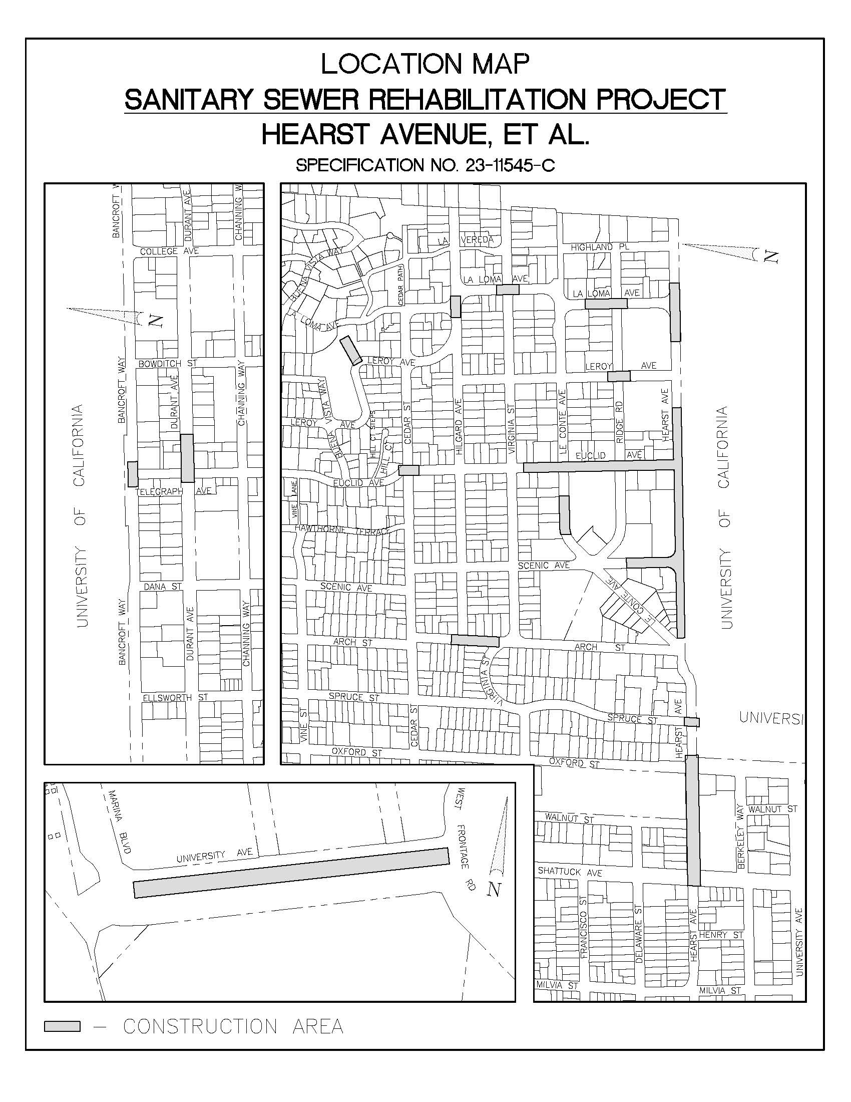 Sanitary Sewer Rehabilitation: Hearst and others | City of Berkeley